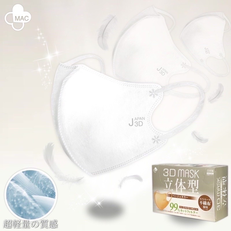 พร้อมส่ง แท้ 3D Mask Japan นุ่ม ทรงสวย แนบหน้า ใส่สบาย ( 1 กล่อง 20 ...