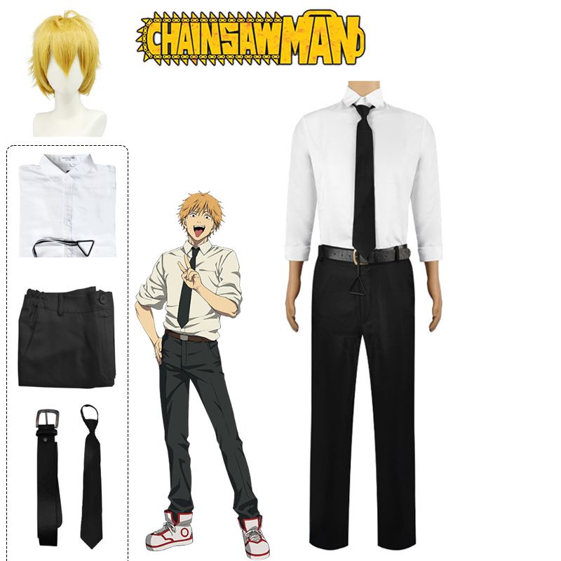 Anime Chainsaw Man Denji Cosplay Costume Halloween Uniform Outfits ...