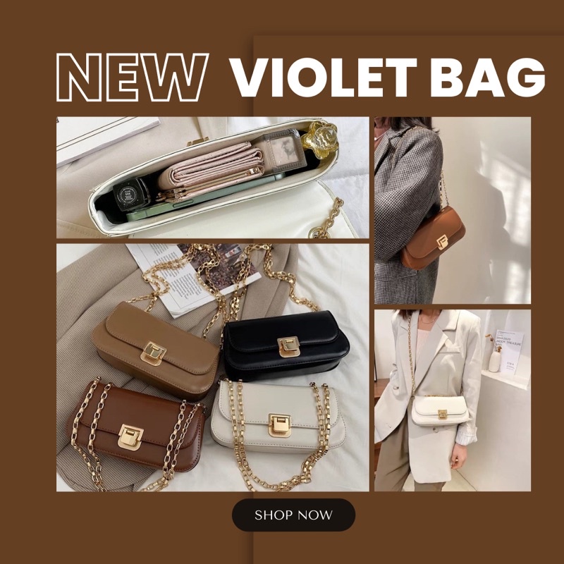 กระเป๋าแฟชั่น Violet bag ( พร้อมส่ง ) - carnivalkeep - ThaiPick