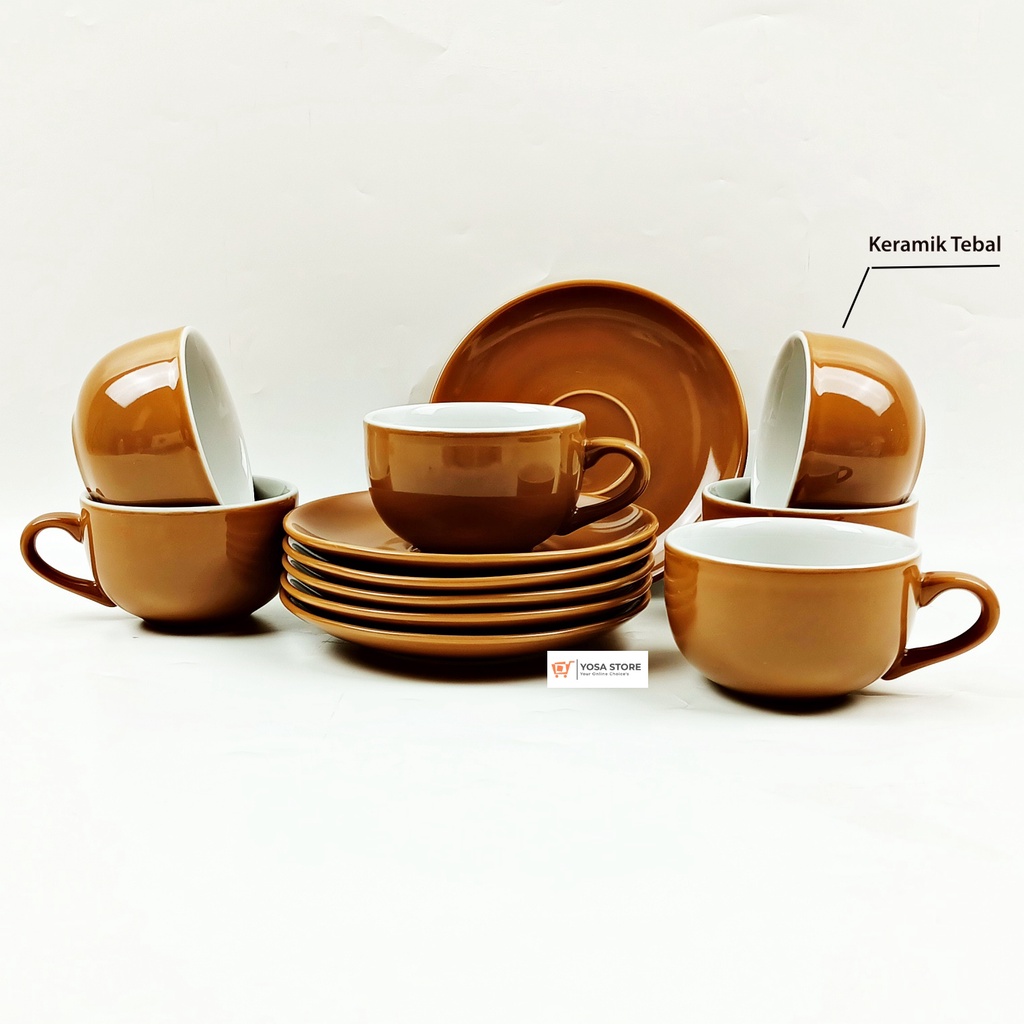 ถ้วยกาแฟ ลาเต้ ชา เซรามิก Motif KPC 12 ชิ้น | Shopee Thailand