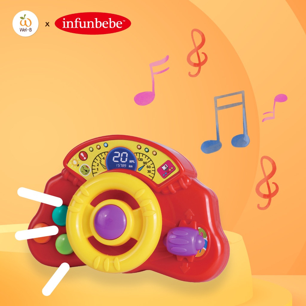 Wel-B x Infunbebe Mini Dashboard (พวงมาลัยบังคับของเล่นเด็ก) - ของเล่น ...