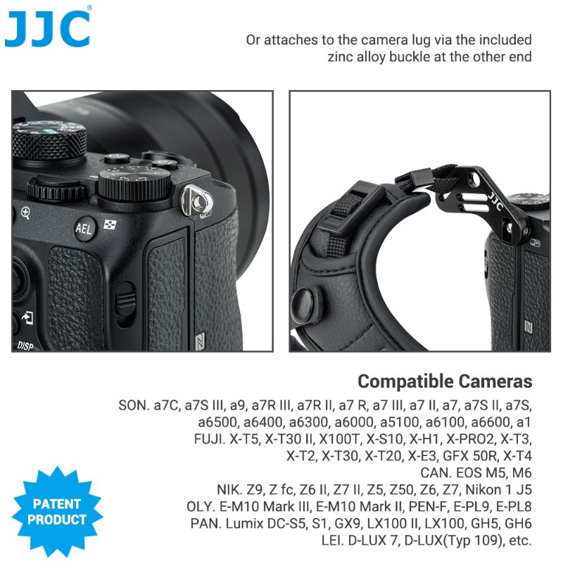 JJC สายคล้องมือกล้องมิเรอร์เลส ARCA SWISS สายรัดข้อมือแบบปลดเร็วสำหรับ Canon EOS M50 Mark II M5 ...