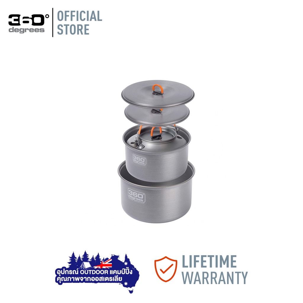 360 Degrees FURNO LARGE POT SET WITH KETTLE ชุดหม้อ ชุดหม้อพกพา ชุดหม้อ ...