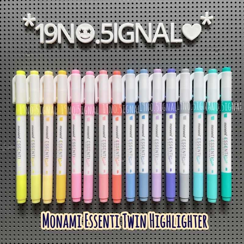Monami Essenti Twin Highlighter : ปากกาเน้นข้อความ รุ่น 2 หัว | Shopee ...