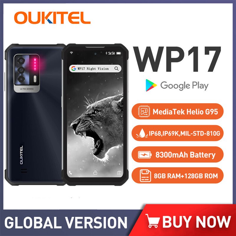 Oukitel WP17 IP68 Waterproof Rugged Smartphone With 8GB RAM 64MP Camera ...
