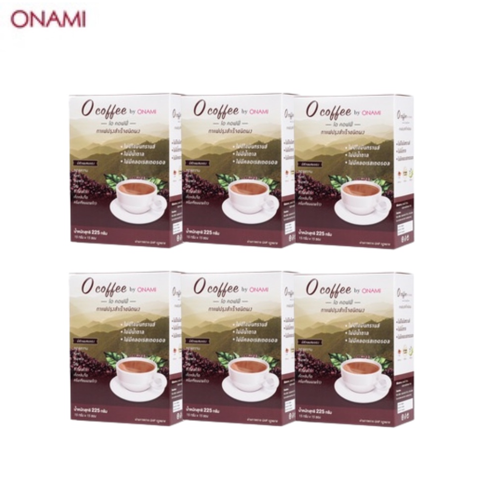 แพ็ค 6 กล่อง Onami O coffee by Onami กาแฟเพื่อสุขภาพกาแฟโอนามิ ...