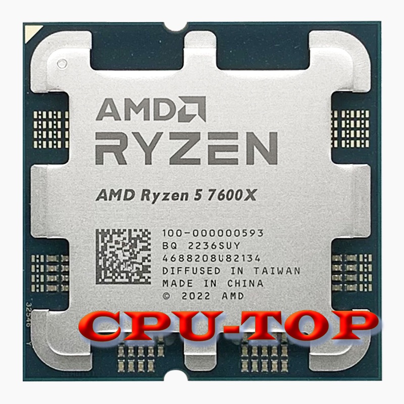 AMD Ryzen 5 7600X R5 7600X 4.7 GHz 6-Core 12-Thread CPU Processor 5NM ...