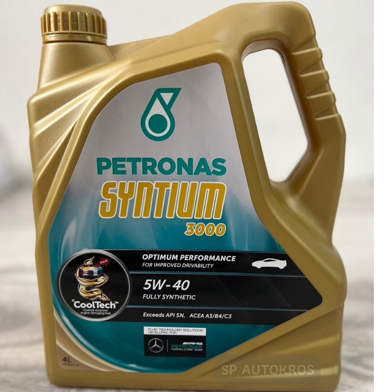 น้ำมันเครื่อง PETRONAS Syntium 3000 5W-40 ขนาด 4ลิตร สังเคราะห์แท้ 100% ...