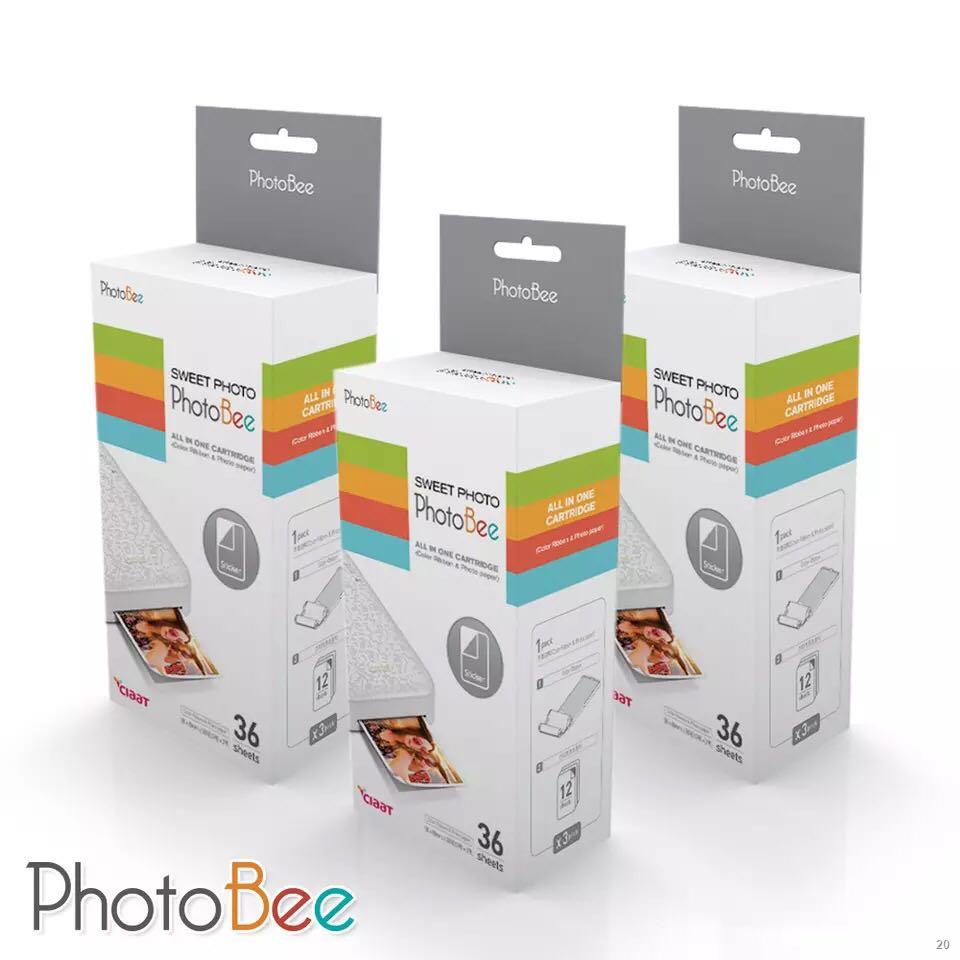 ริบบิ้นเครื่องพิมพ์ 36/72/108 Sheets Photo Paper with 9pcs Ink Cartidge ...