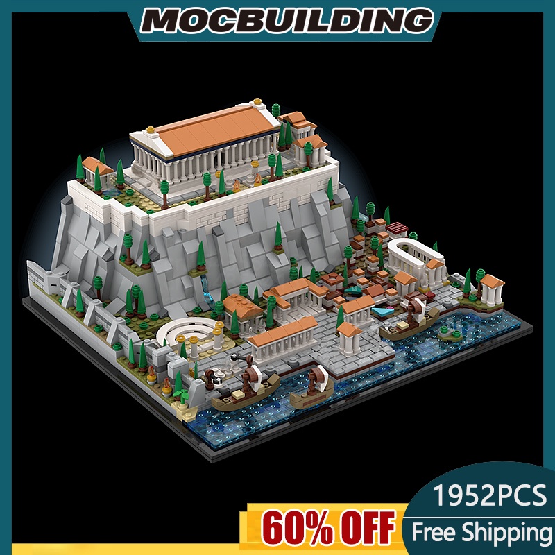 MOC Building Block Greek Temple Technology Bricks Acropolis of Athens ...