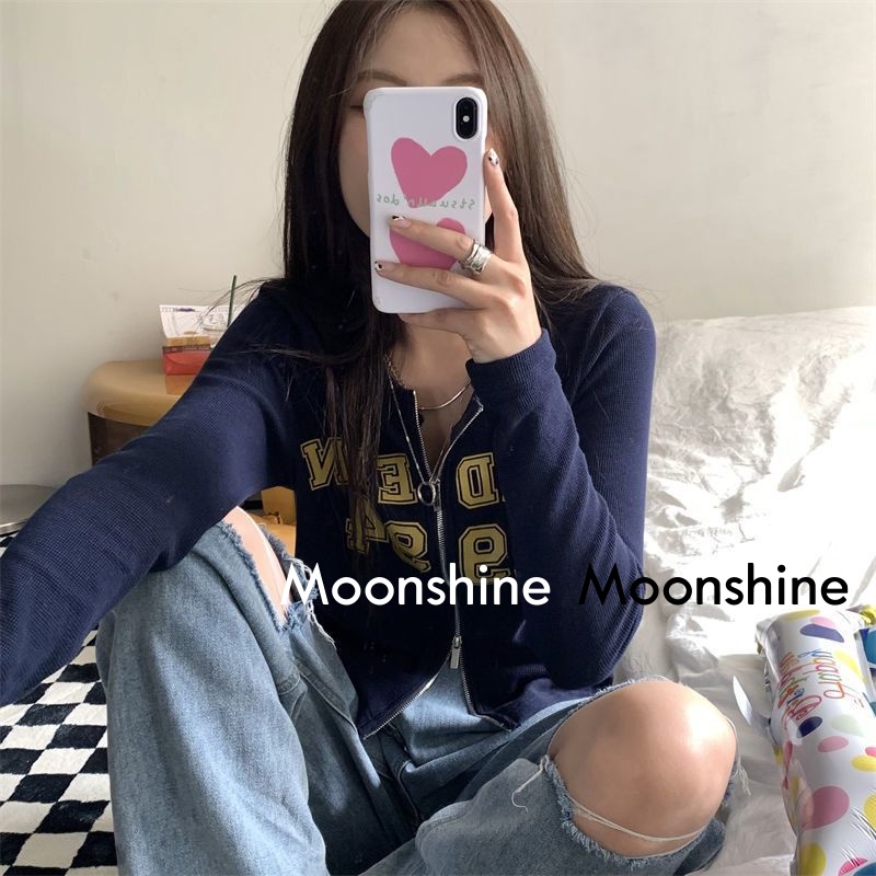 Moon เสื้อครอป เสื้อสายเดี่ยว ย้อนยุค y2k 2022 NEW 22111209 | Shopee Thailand