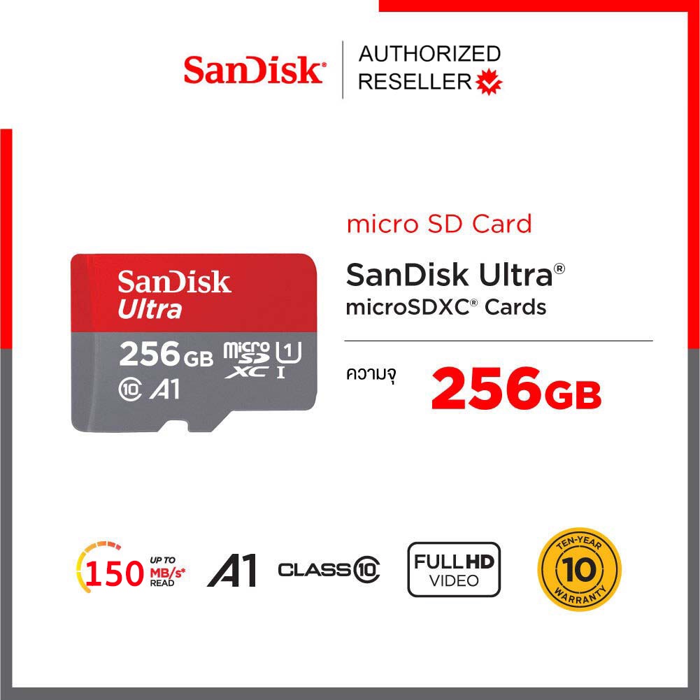 SanDisk Ultra Micro SD Card 256GB Class10 A1Speed 150mbs (SDSQUAC-256G ...
