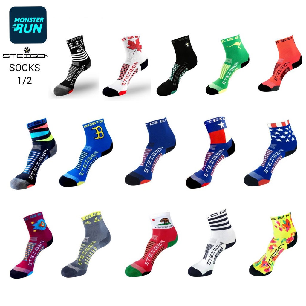ถุงเท้าวิ่ง STEIGEN HALF LENGTH SOCKS 12 ONE SIZE FIT ALL ...