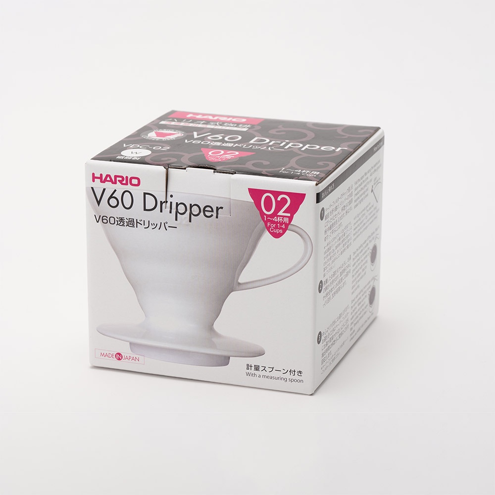 HARIO VDC-02W V60 transparent dripper 02 ceramic W Dishwasher compatible 1-4 cups white made in ...