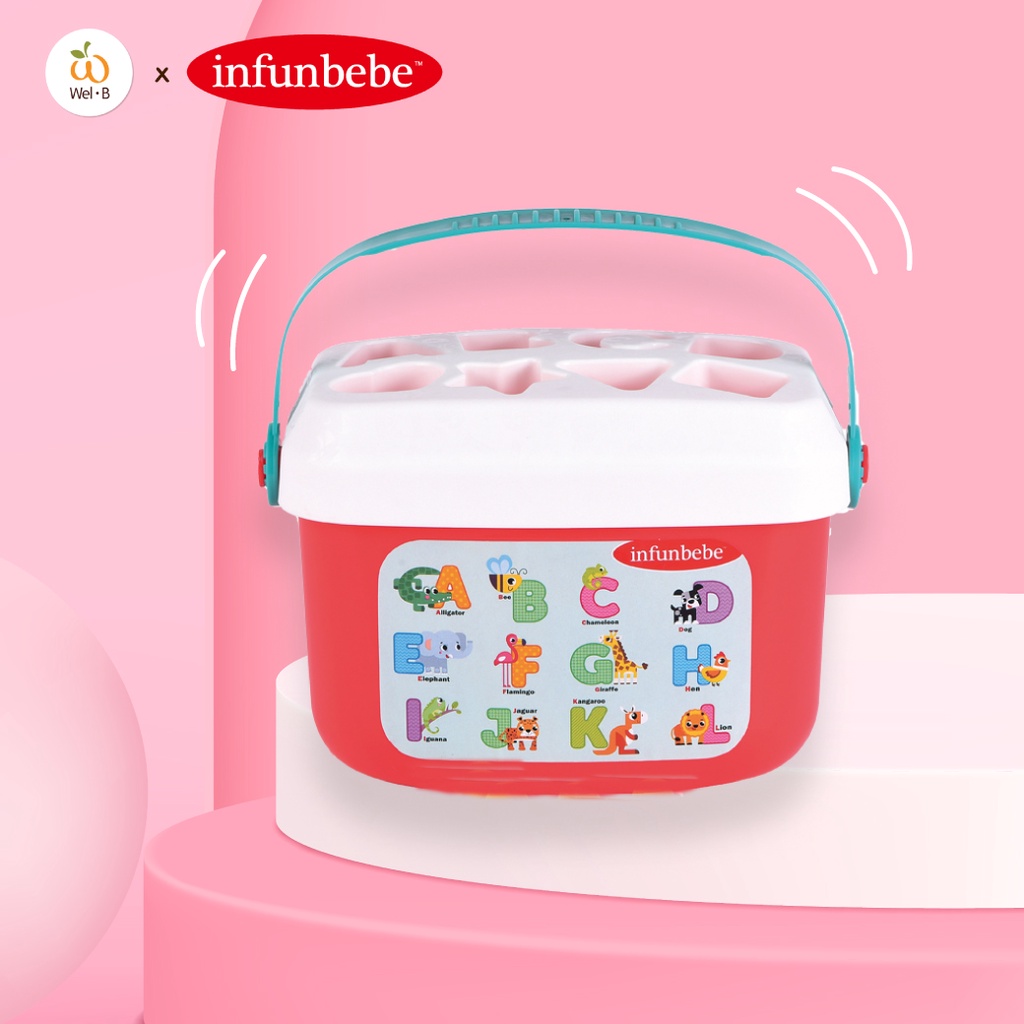 Wel-B x Infunbebe Shape sorter bucket (ถังเรียงรูปร่าง) - ของเล่น ของเล่นเด็กเล็ก ของเล่นเสริม ...