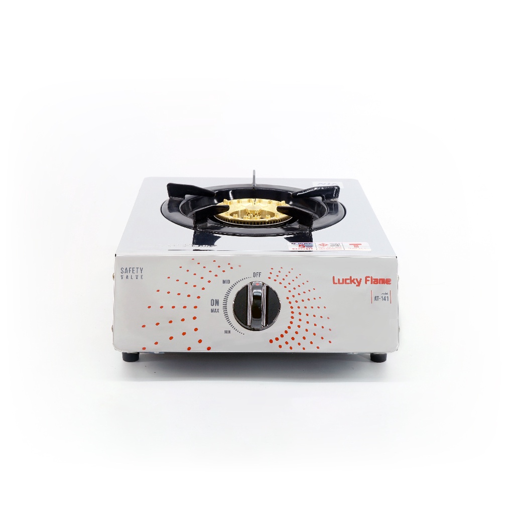จัดส่งฟรี Lucky Flame เตาแก๊ส 1 หัว AT-141 หัวเตาสเตนเลส รับประกันวาล์ว เปิด-ปิด 5 ปี ...