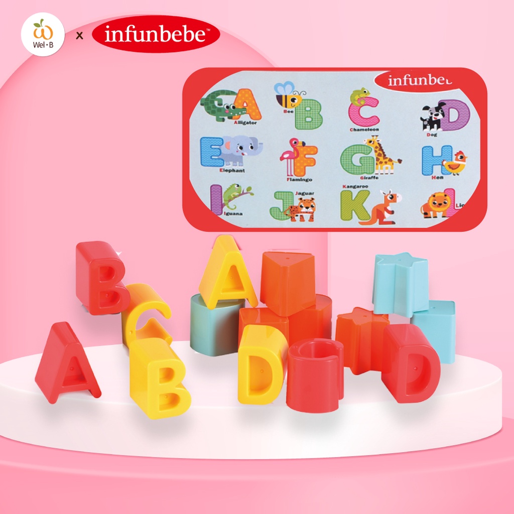 Wel-B x Infunbebe Shape sorter bucket (ถังเรียงรูปร่าง) - ของเล่น ของ ...