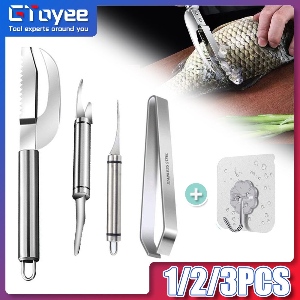 Stainless Steel 3 In 1 Fish Scale Knife Cut/scrape/dig Maw Knife Scale ...