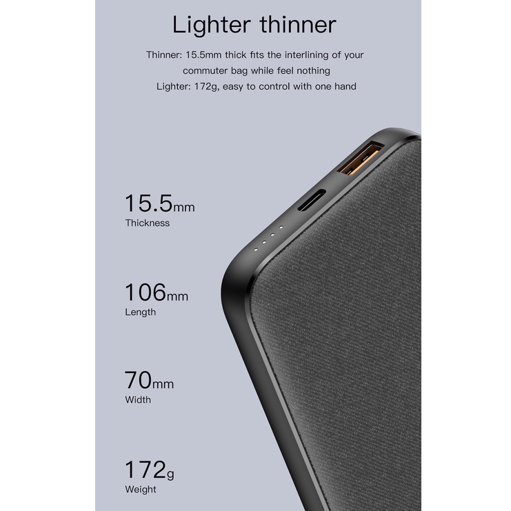 Eloop E49 แบตสำรอง 10000mAh QC 3.0 PD 20W Power Bank ชาร์จเร็ว Fast Quick Charge ของแท้ - orsen ...