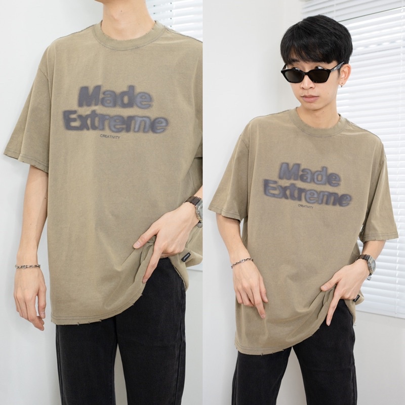EXT BASIC T-shirt เสื้อยืดแขนสั้นทรงโอเวอร์ไซส์ - zamio.official - ThaiPick
