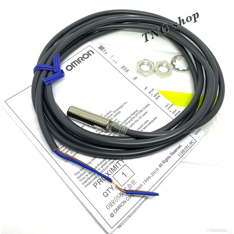 E2E-X2D1-N sensor เซ็นเซอร์ proximity จับโลหะ เกลียว 8 มิล 12-24VDC .ชนิด (NO).2สาย ของOMRON ...
