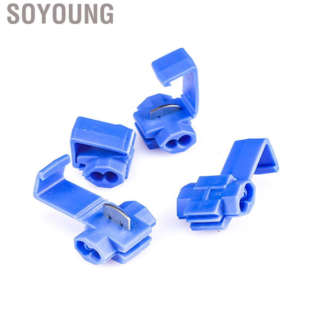 Soyoung 100Pcs Solderless Quick Splice Snap Wire Connector PP Casing ...