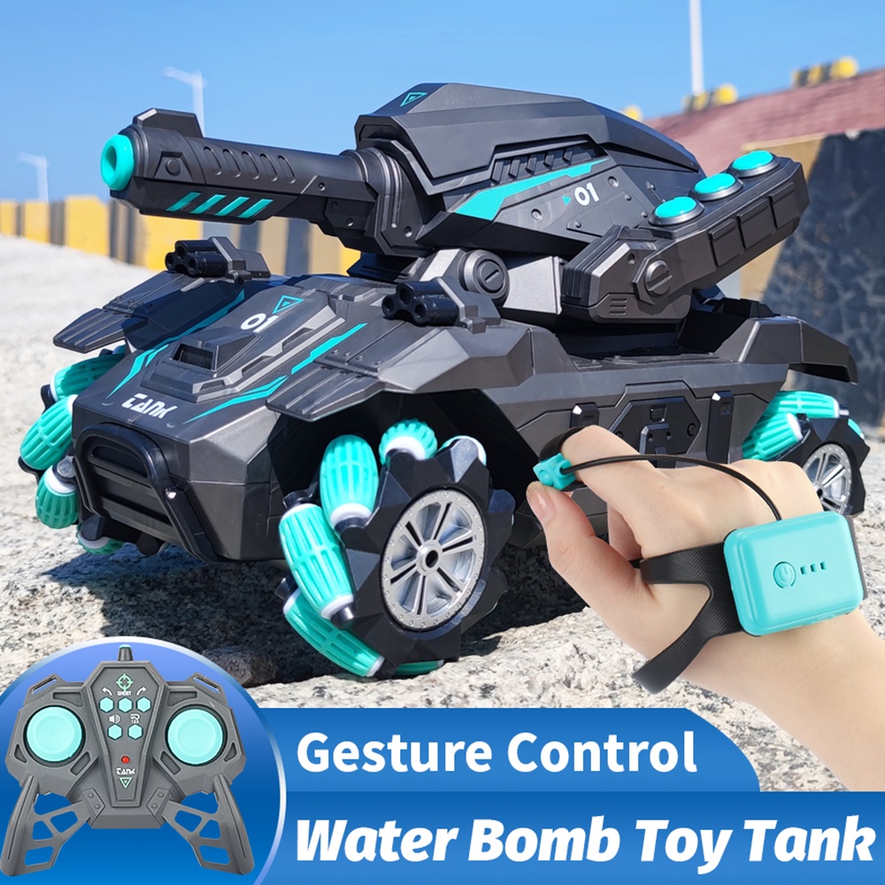 Hand Gesture 2.4G RC 4WD Water Bomb Tank RC Toy Shooting Competitive Controlled Remote Control ...