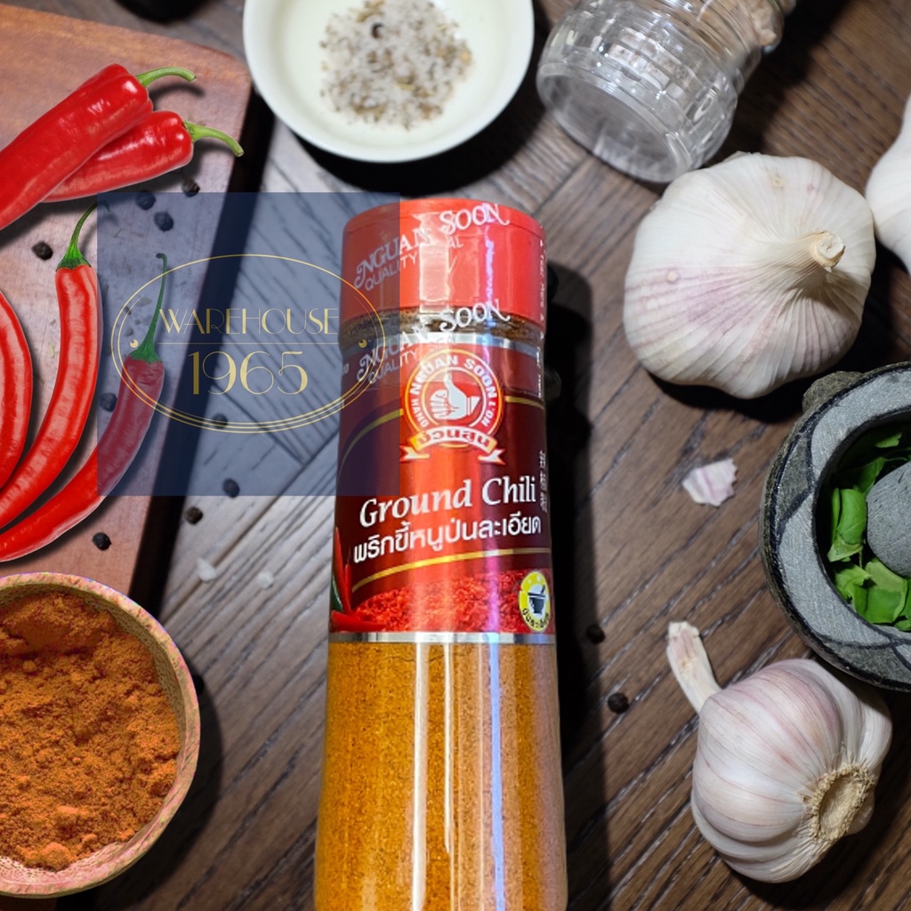 [100 g] พริกป่น พริกขี้หนูป่น ง่วนสูน ตรามือที่ 1 | Nguan Soon - Ground ...