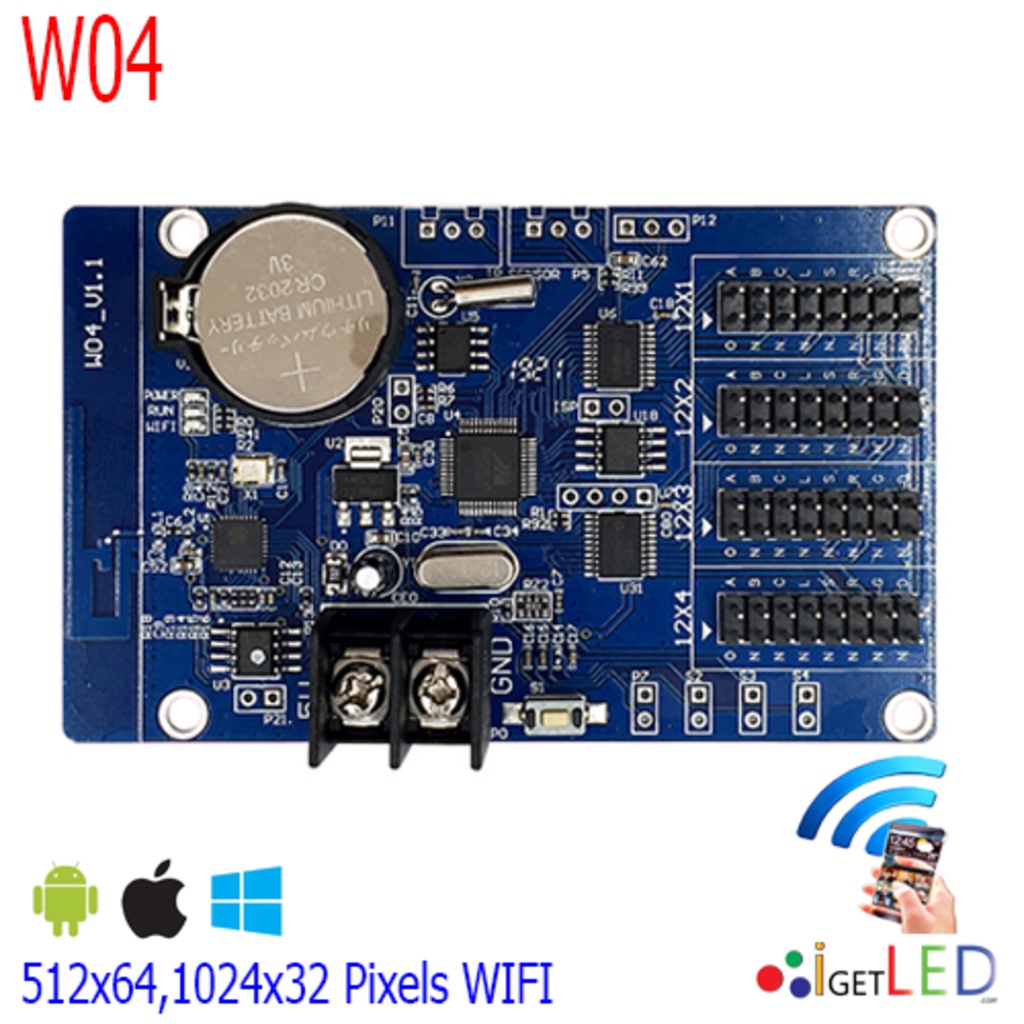 แผงควบคุม ป้ายไฟวิ่ง HD-W04 WIFI Android,IPhone | Shopee Thailand