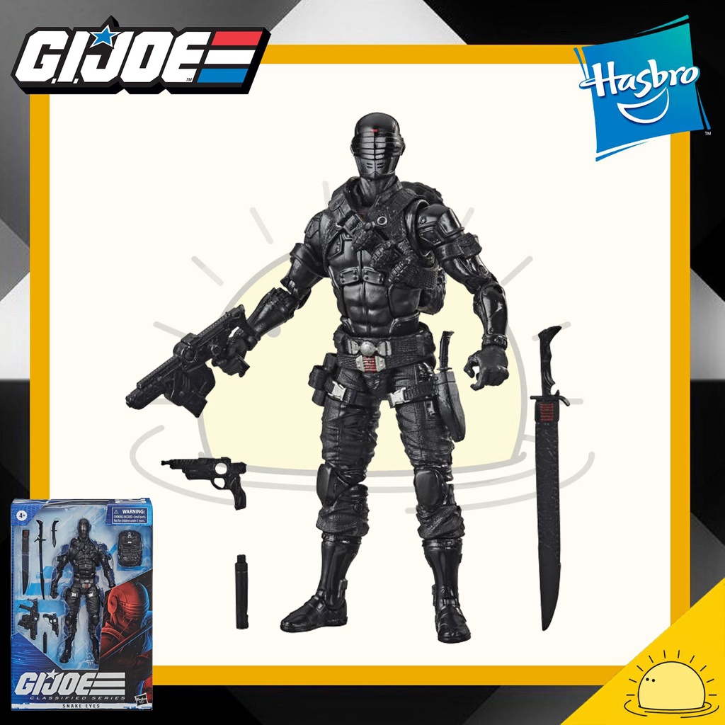 G.I. Joe Classified Series Snake Eyes Action Figure 02 with Multiple ...