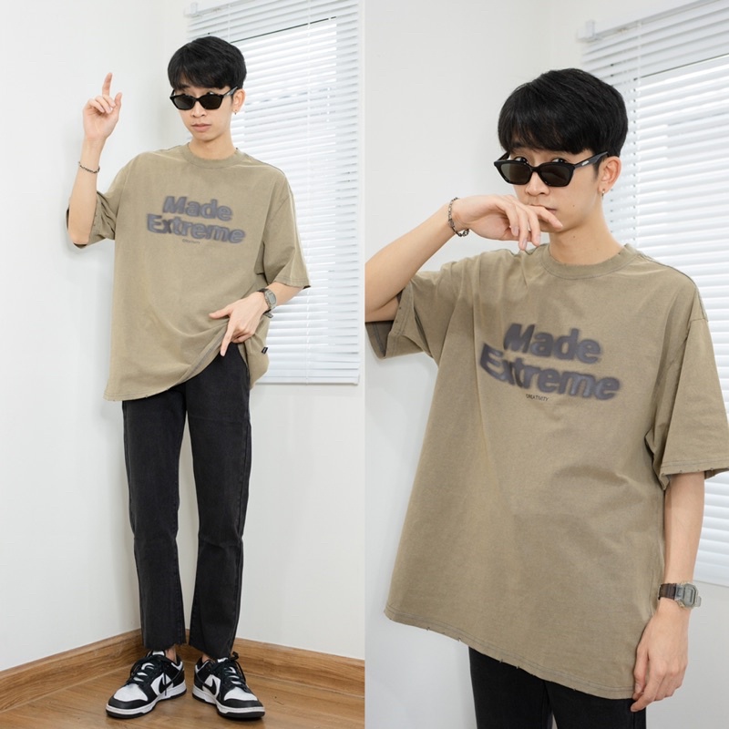 EXT BASIC T-shirt เสื้อยืดแขนสั้นทรงโอเวอร์ไซส์ - zamio.official - ThaiPick