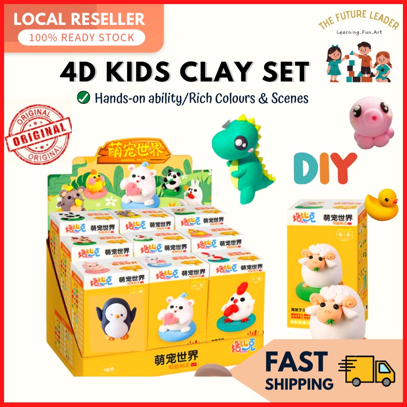 Non Toxic DIY Kids Creativity Light Clay Set | Shopee Thailand
