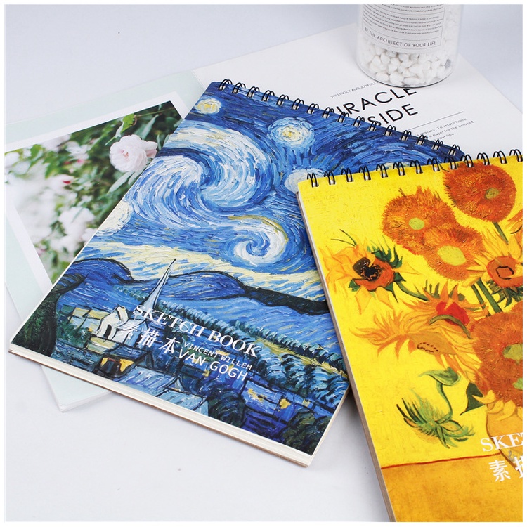 Creative hand-painted cartoon A4 coil art sketchbook painting graffiti ...