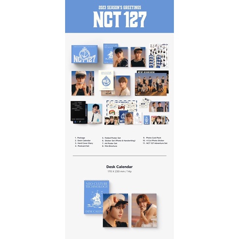 2023 SM SEASONS GREETINGS ปฏิทิน - NCTDREAM NCT127 WAYV EXO aespa Red Velvet Shinee TVXQ ...
