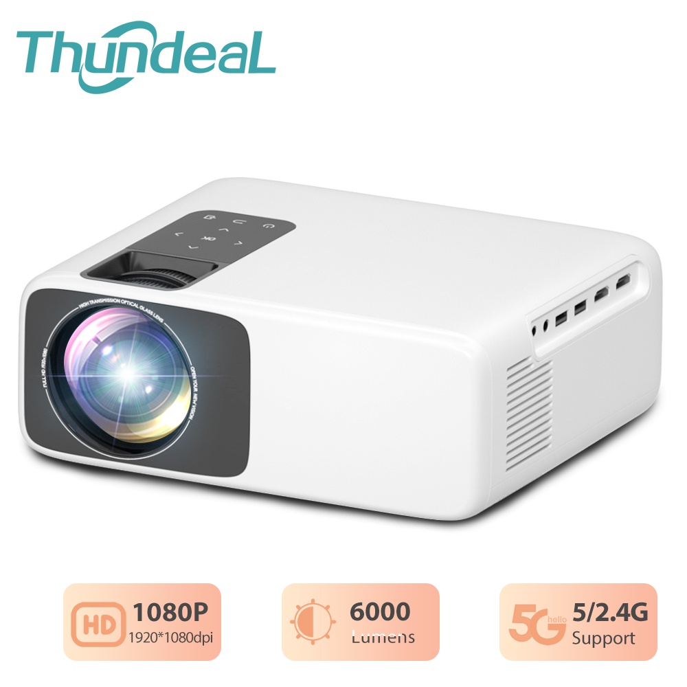 ThundeaL 1080P Projector Mini Full HD WiFi Android 2K 4K Projector TD93 ...