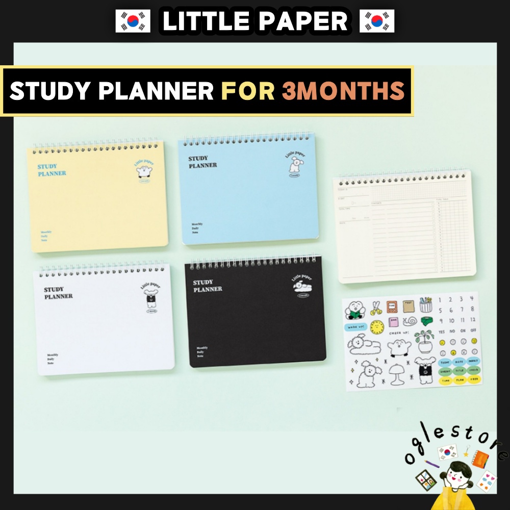 Studyplanner For 3Months Korean Study Planner Sticker Sheet Included ...
