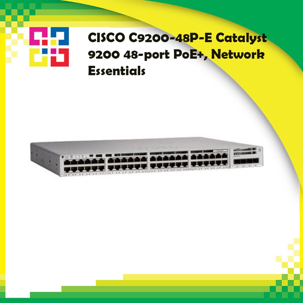 CISCO C9200-48P-E Catalyst 9200 48-port PoE+, Network Essentials | Shopee Thailand