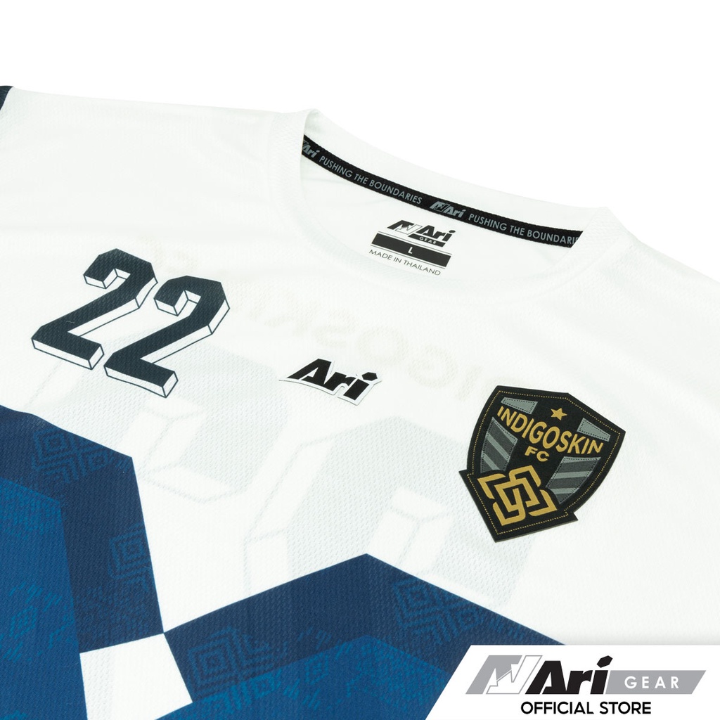 ARI X INDIGOSKIN JERSEY - WHITEBLUEBLACK เสื้ออาริ อินดิโก้สกิน สีขาว - arigear_official - ThaiPick