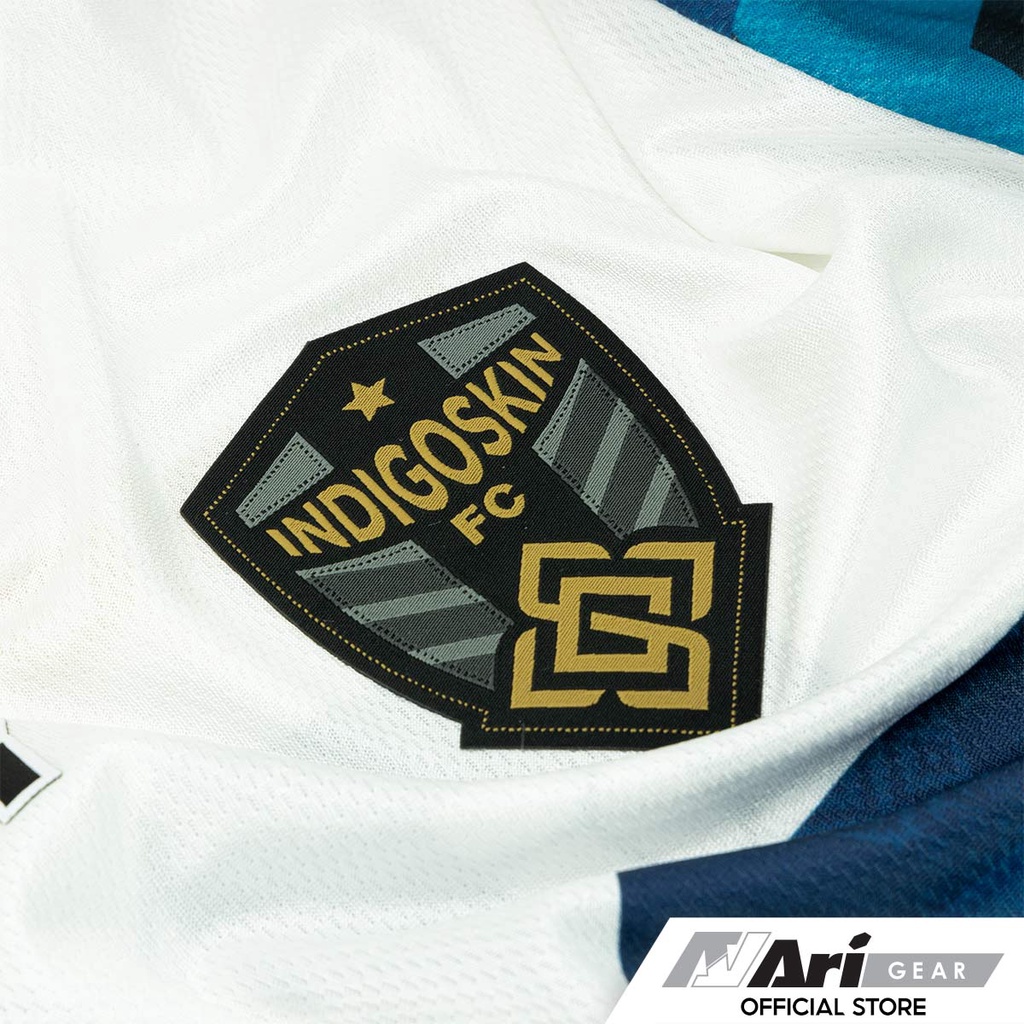 ARI X INDIGOSKIN JERSEY - WHITEBLUEBLACK เสื้ออาริ อินดิโก้สกิน สีขาว - arigear_official - ThaiPick