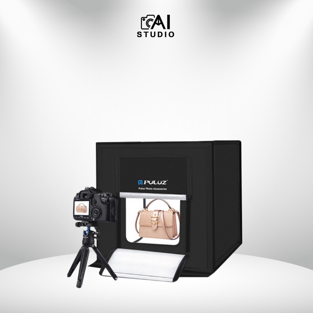 กล่องไฟถ่ายภาพ Light Box Deep ขนาด 60X60CM แถมฟรี ฉาก 3 สี ตู้ถ่ายรูป ...