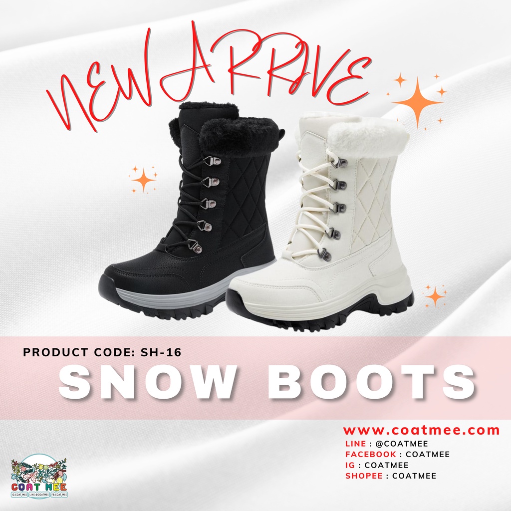 SH-16 SNOW BOOTS บูทลุยหิมะบุขน | Shopee Thailand