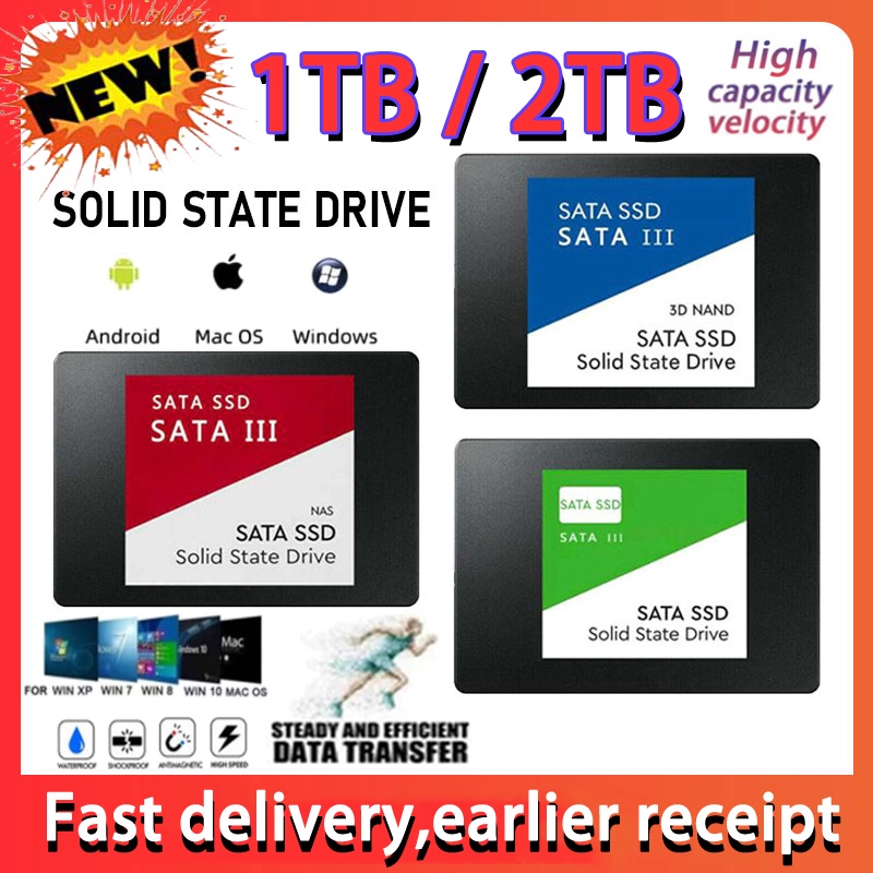 2022 New 2TB Solid State Notebook Universal Hard Disk M 2 SSD 1tb SSD high-speed 2.5-inch ...