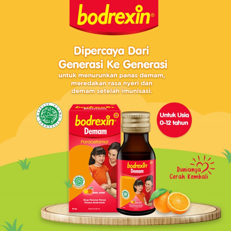 Bodrexin Fever Orange Taste SYR ขนาด 60 มล. | Shopee Thailand