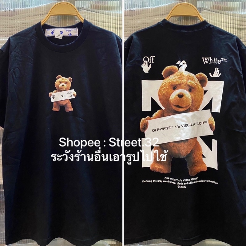 เสื้อยืดแขนสั้น Off Wh..ite Ted | Shopee Thailand