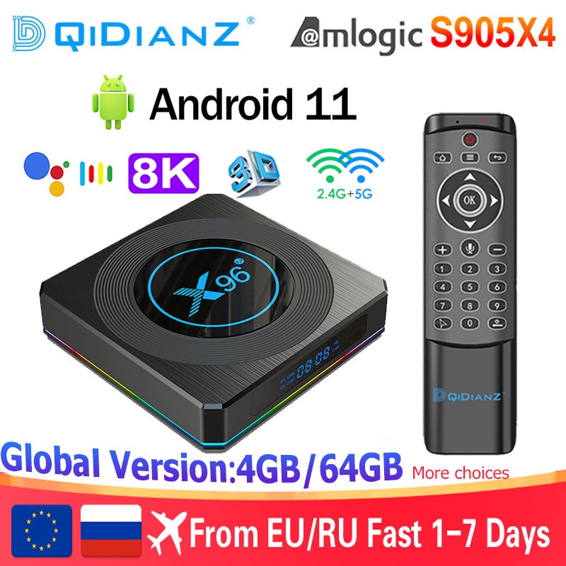 2022 Tv Box Android Smart Tv Box X96 X4 Android 11 Amlogic S905x4 8k Dual Wifi Bt Media Player ...