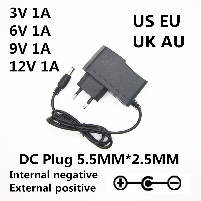 Opposite Polarity Ac 100-240v Dc 3v 6v 9v 12v 1a 1000ma Universal ...