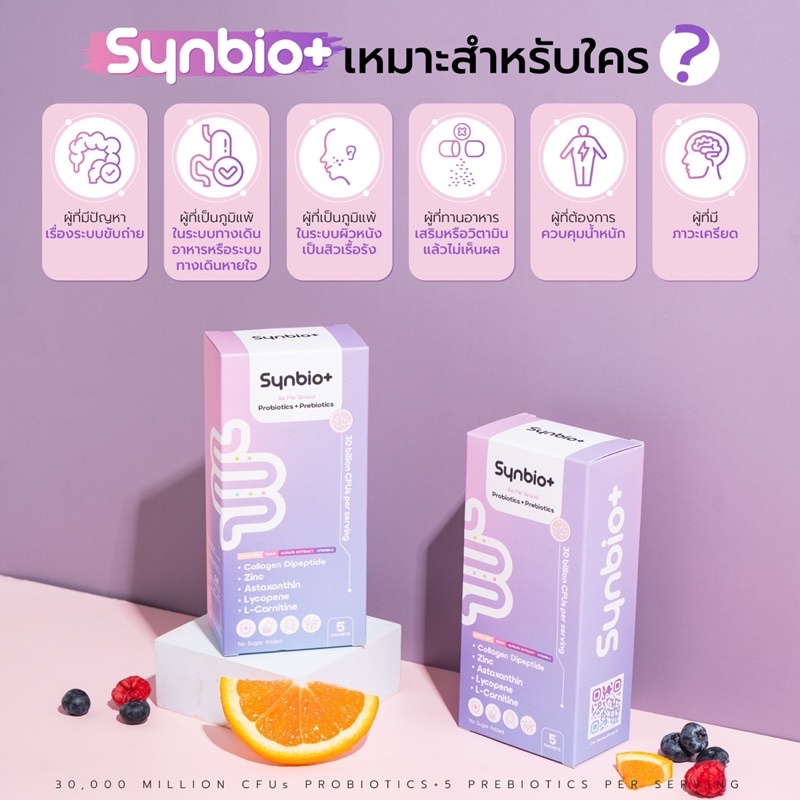 ฟรี แก้วเชค Synbio ซินไบโอติก ส่งฟรี ปรับสมดุลลำไส้ โพรไบโอติก พรีไบโ ...