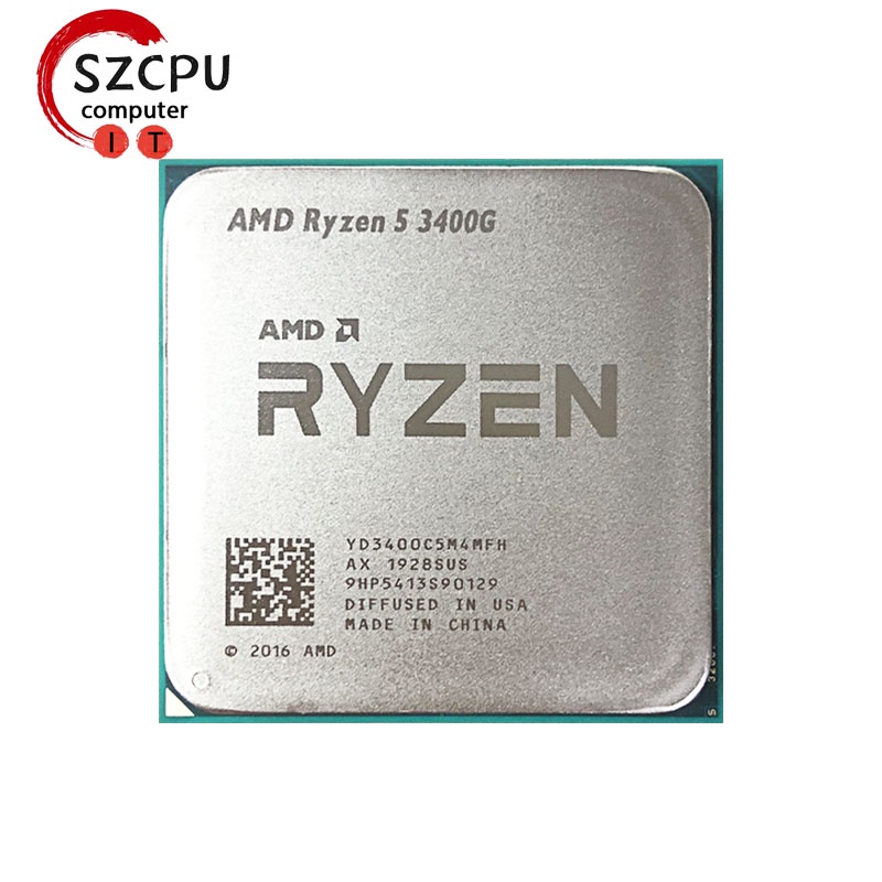 AMD Ryzen 5 3400G R5 3400G 3.7 GHz Quad-Core Eight-Thread 65W CPU ...