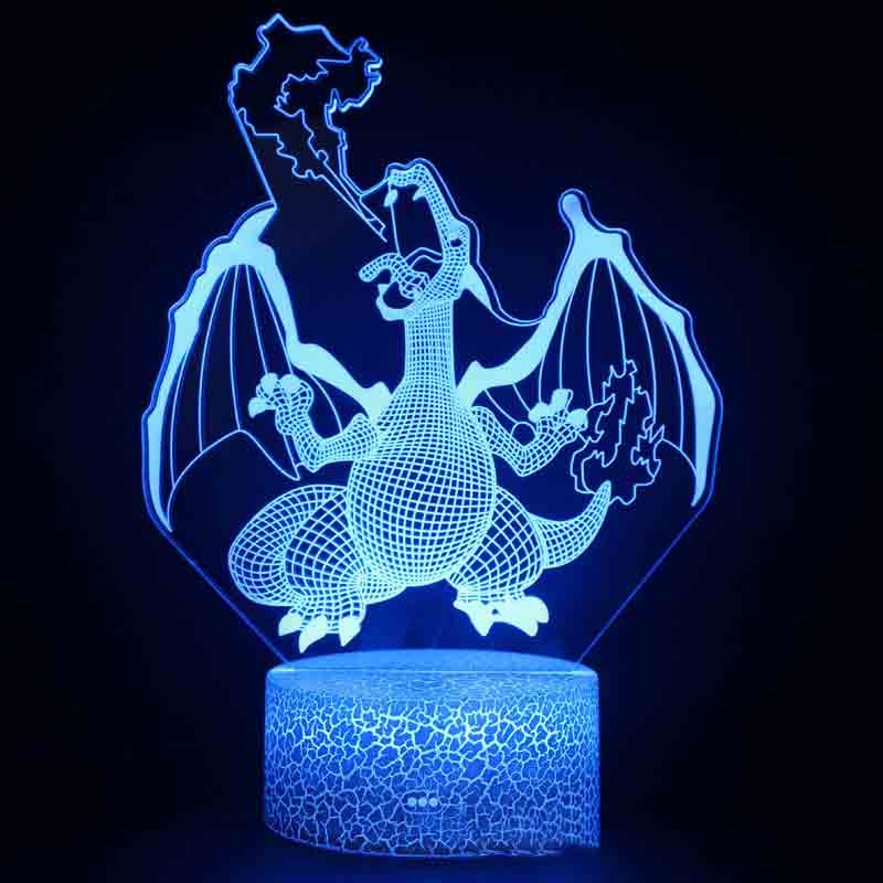 41Style Pokemon Pikachu Charizard Anime Figures 3D Led Night Light ...
