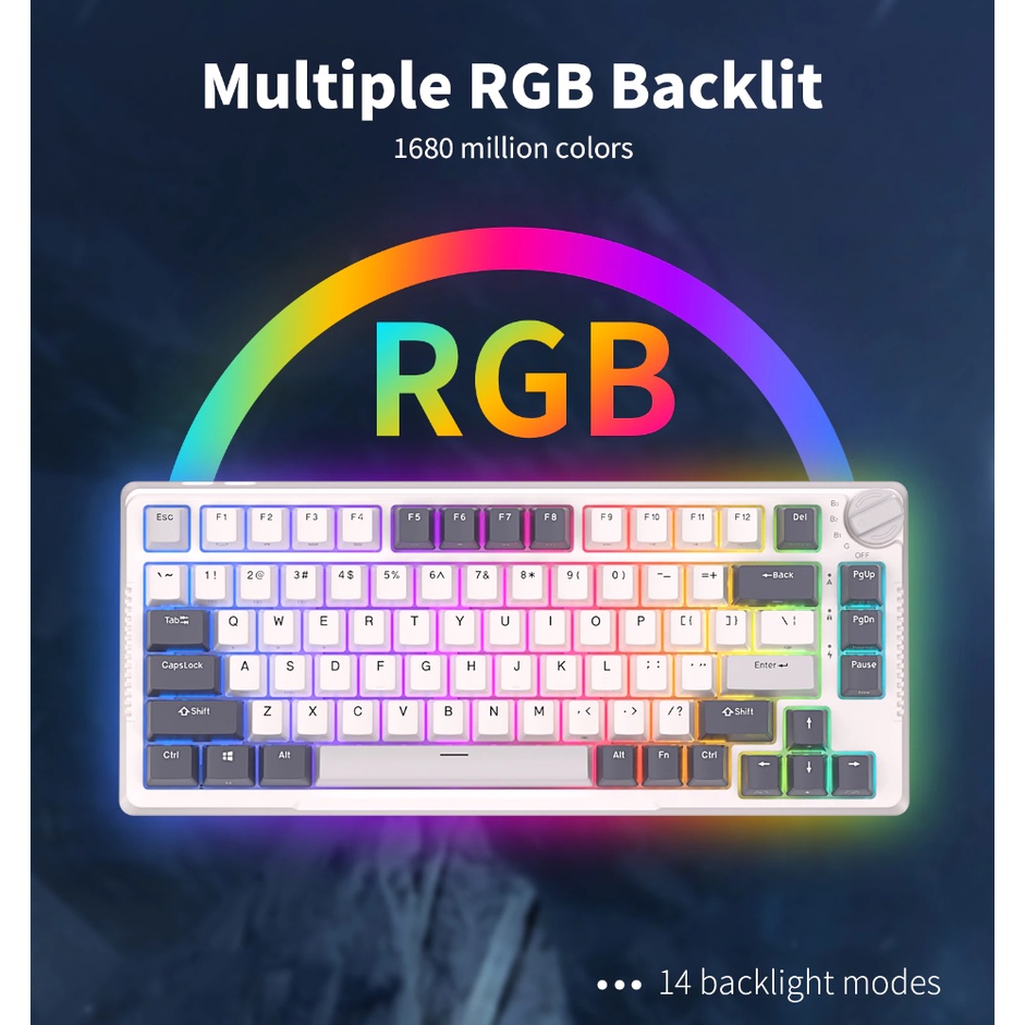 RK Royal Kludge H81 Gasket Structure Mechanical Keyboard 81, 43% OFF